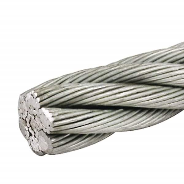 ALEKO Aircraft Galvanized Steel Cable Wire Rope - 3/8-Inch - 7 x 19 ...