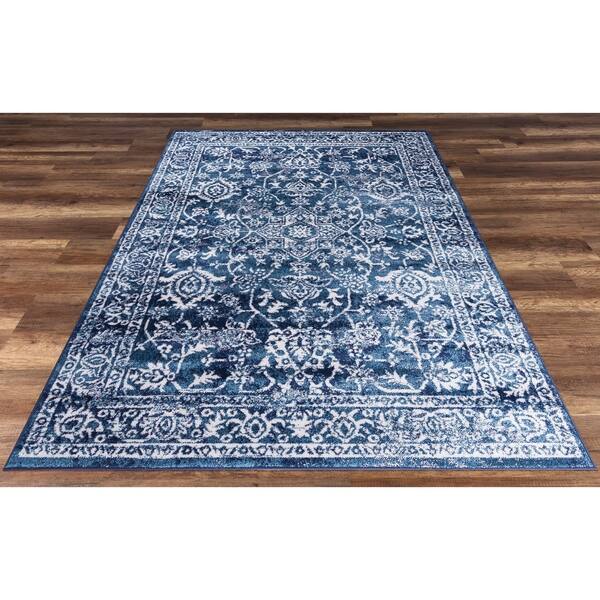GAD Eden Blue Transitional Design Area Rug with Modern Stylish Look ...