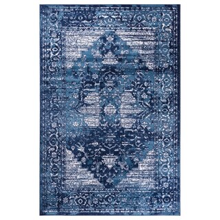 GAD Blossom Blue Transitional Design Area Rug with Modern Stylish Look ...