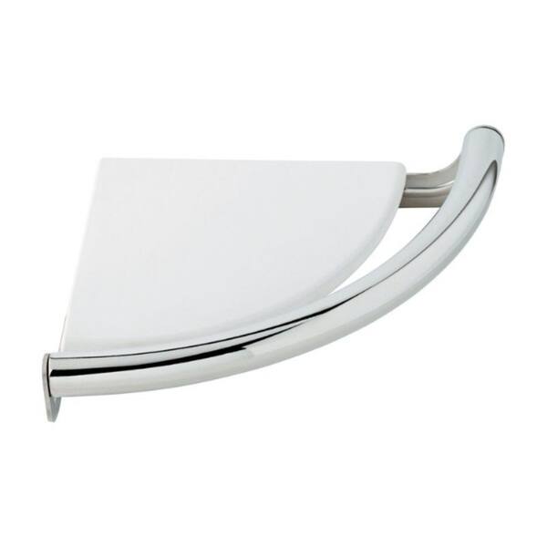 Delta 8-1/2 in. L Polished Chrome Stainless Steel Corner Shelf with ...