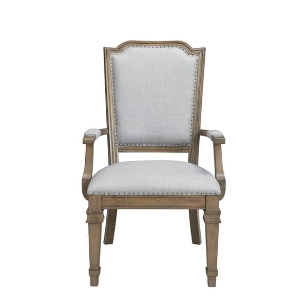 Soren Pine Upholstered Dining Arm Chairs (Set of 2) - Bed Bath & Beyond ...