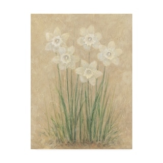 Debra Lake 'White Daffodils' Canvas Art - Bed Bath & Beyond - 27966263