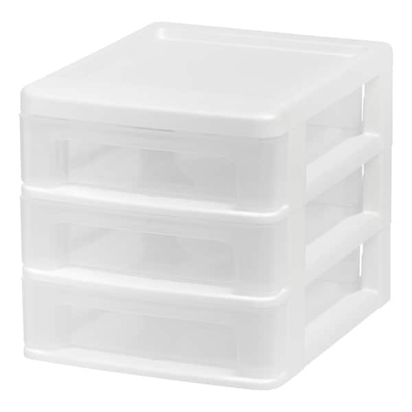 IRIS Compact Desktop 3-Drawer System, White - Bed Bath & Beyond - 27989113