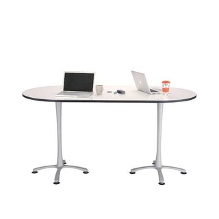 Safco Cha-Cha 72" x 36" Bistro Height Racetrack Table with Dry Erase ...