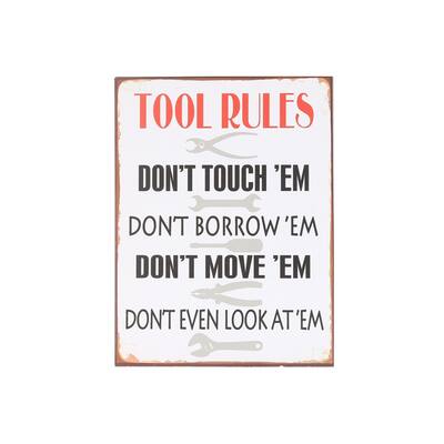 Tools Rules Metal Wall Sign - Overstock - 28004411