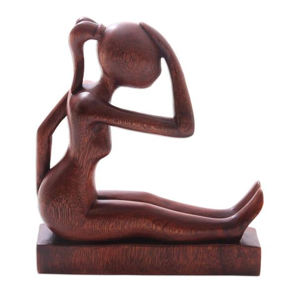 Handmade Stretching Wood Sculpture (Indonesia) - Bed Bath & Beyond ...