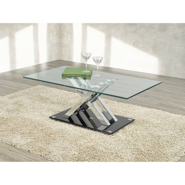 Amara Coffee Table, Black/Silver - Bed Bath & Beyond - 28020873
