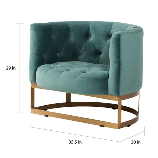 Gracewood Hollow Hayakawa Seafoam Green Velvet Occasional Chair - Bed ...