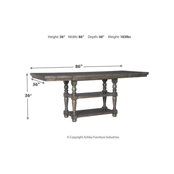 Audberry Counter Height Extension Table - Dark Gray - Bed Bath & Beyond ...