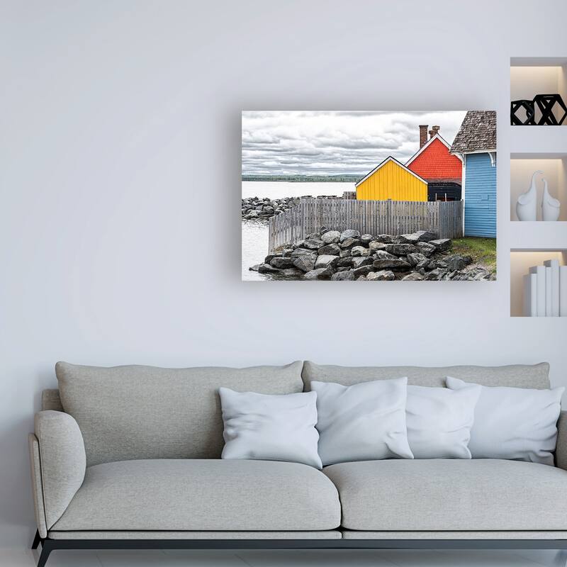 Chuck Burdic 'Coastal Geometry' Canvas Art - Overstock - 28030017