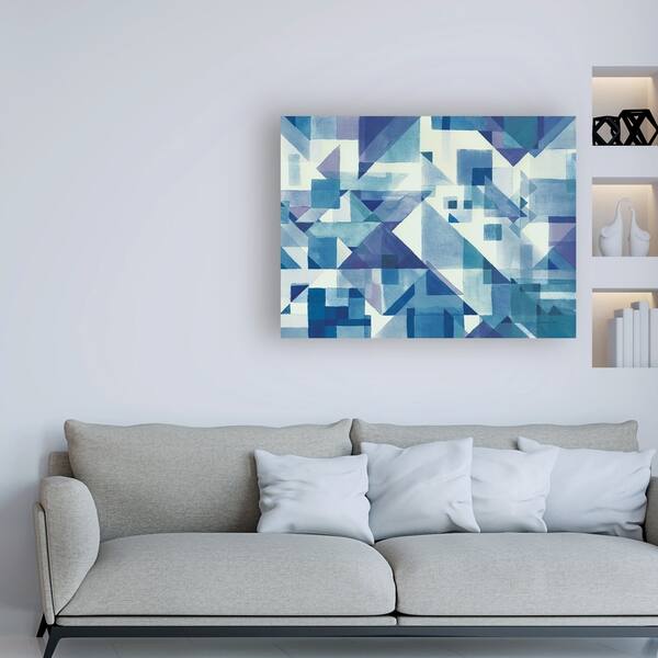 Wild Apple Graphics 'Try Angles I Blue' Canvas Art - Bed Bath & Beyond - 28031346
