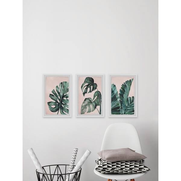 Marmont Hill - Handmade Palmera in Pink Triptych - Multi-Color - Bed ...
