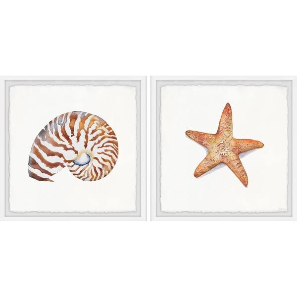 Handmade Starry Shell Diptych - Multi-color - Bed Bath & Beyond - 28039018