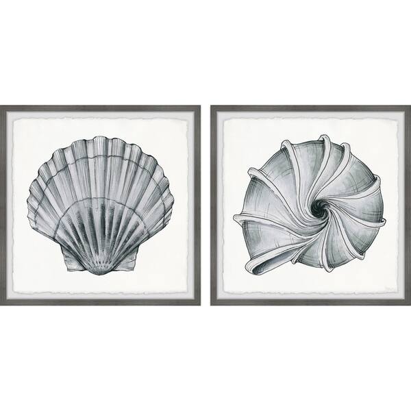 Handmade Metallic Shells Diptych - Multi-color - Bed Bath & Beyond ...