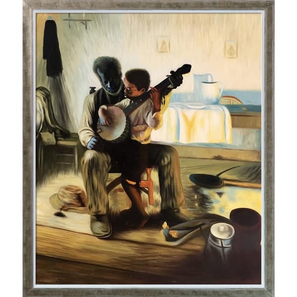 La Pastiche Henry Ossawa Tanner 'The Banjo Lesson' Hand Painted Oil ...