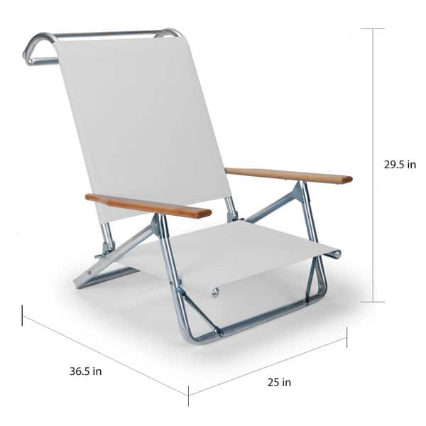 Joaqua Mini-Sun Chaise Folding Beach Arm Chair by Havenside Home - Bed ...