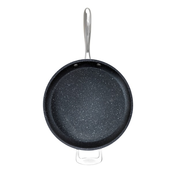 Granitestone Diamond 14" Nonstick Extra Large Frying Pan with Helper ...