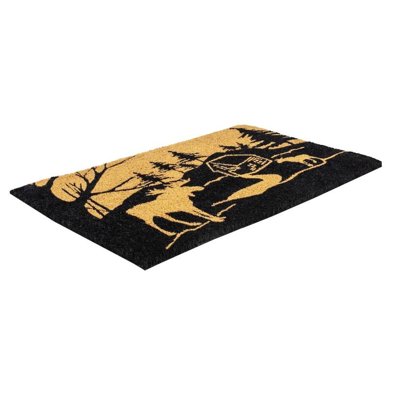 Entryways Moose Lodge Coir Doormat with Backing 17 x 28 - Overstock ...
