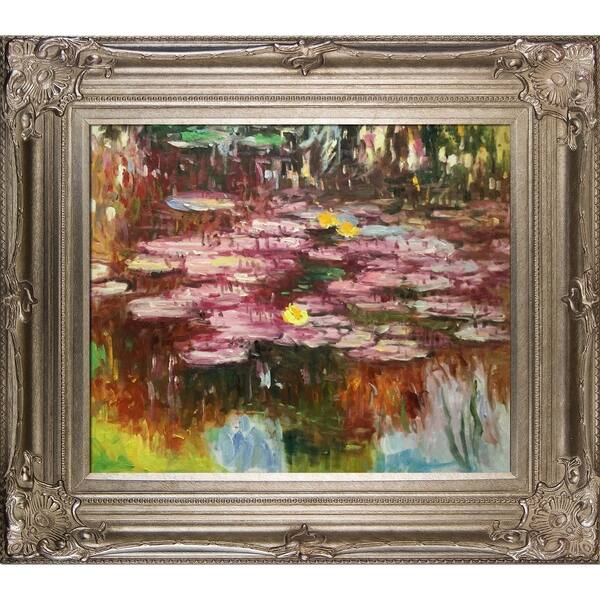 La Pastiche Claude Monet 'Water Lilies' Hand Painted Oil Reproduction ...