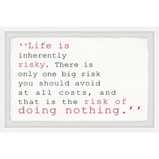 'Risk of Doing Nothing II' Framed Painting Print - Multi-Color - Bed ...
