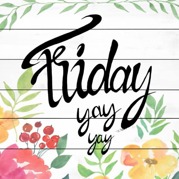 'Friday Yay Yay II' Painting Print on White Wood - Multi-color - Bed ...