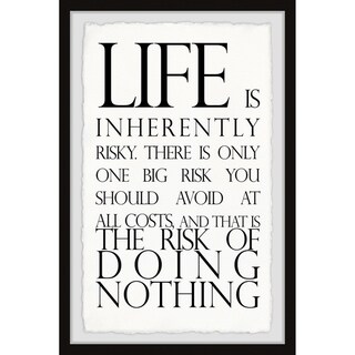 'The Risk of Doing Nothing II' Framed Painting Print - Multi-Color ...