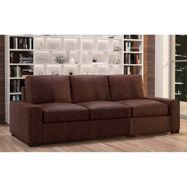 Made To Order Monza 100 Top Grain Leather Sofa And Chair Set Bed