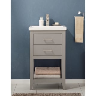 Cara 20" Single Sink Vanity in Grey - Bed Bath & Beyond - 28077635