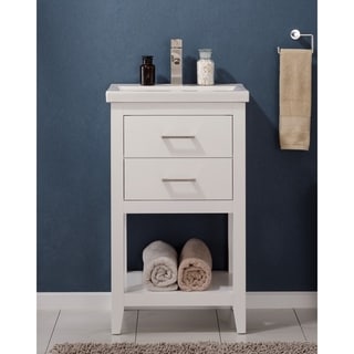 Cara 20" Single Sink Vanity in White - Bed Bath & Beyond - 28077642