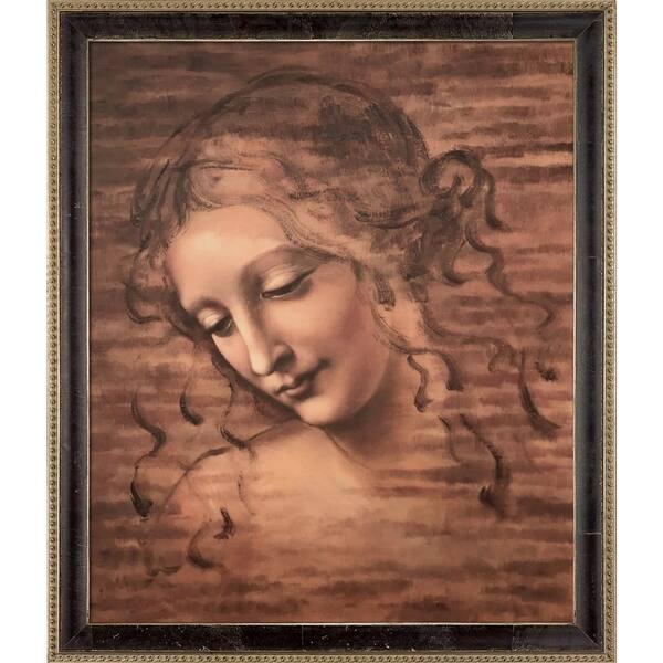 La Pastiche Leonardo Da Vinci 'Female Head' (La Scapigliata) Hand Painted Oil Reproduction - Bed ...