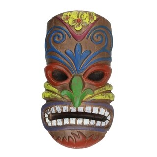 13.5" Tiki Mask Frown Face Outdoor Wall Hanging - Bed Bath & Beyond ...