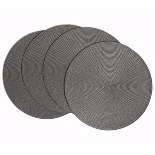 Copper Grove Wildbad Woven 15-inch Round Grey Table Mats (Set of 4 ...