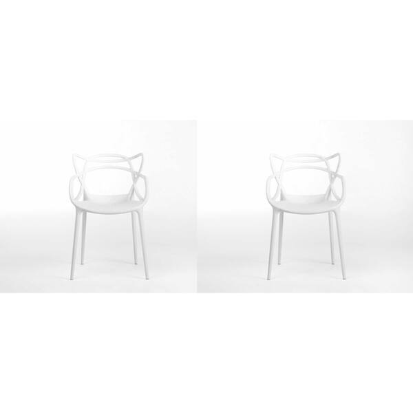 Mid-Century Modern Master Chair- White (Set of Two) - Bed Bath & Beyond ...