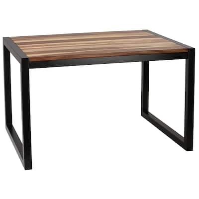 Bare Decor Delia Wood Desk Table with Metal Frame - Overstock - 28117571