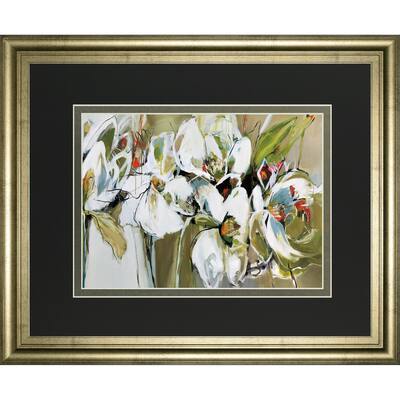 34 in. x 40 in. "Spring Blooms" By Angela Maritz Framed Print Wall Art ...