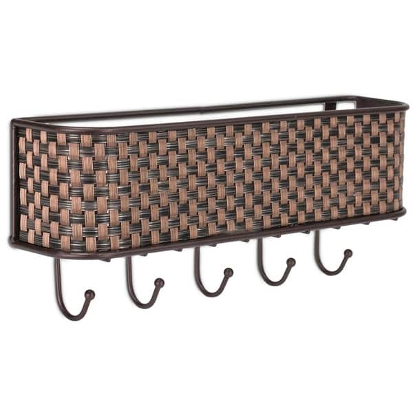 Wall Mount Basket Weave Letter Rack Organizer, Bronze - Bed Bath ...