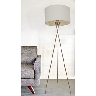 Meela Polished Brass 1-light Floor Lamp - Bed Bath & Beyond - 28126339
