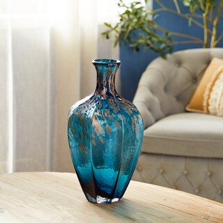 Translucent Glass Vase with Metallic Spots, 9" x 17" - Bed Bath ...