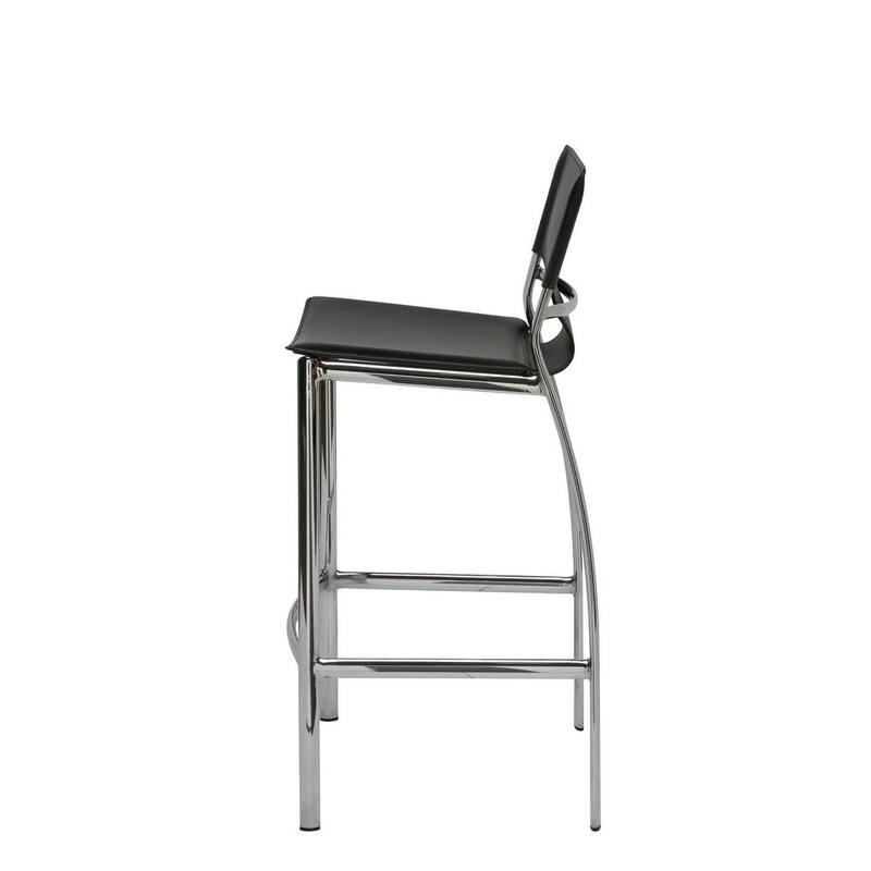 Chrome Counter Stool (Set of 2) - Overstock - 28134685