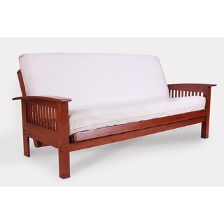 Florence Full Size Futon in Dark Cherry - Bed Bath & Beyond - 28135379