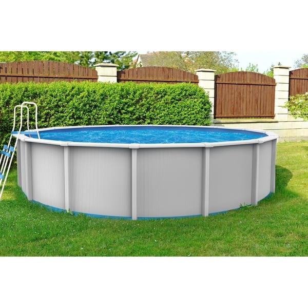 Cambrian 24-ft Round Above-Ground Pool - Bed Bath & Beyond - 28156719