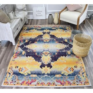 Bend Firefly Gold Indoor/Outdoor Transitional Vintage Area Rug - Bed ...