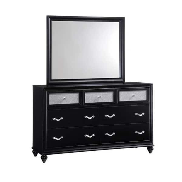 Sinatra Grey and Black 6-piece Panel Bedroom Set - Bed Bath & Beyond ...