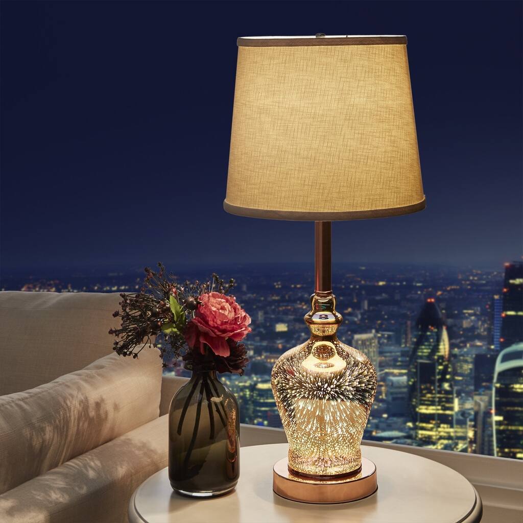 Galaxy II LED Starburst Copper Gourd Table Lamp by iNSPIRE Q Bold ...