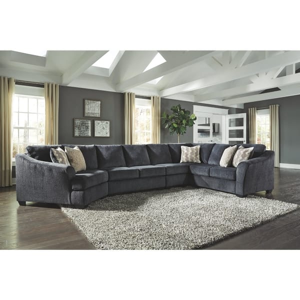 Eltmann 4-Piece Sectional with Left Arm Facing Cuddler - Slate - Bed ...