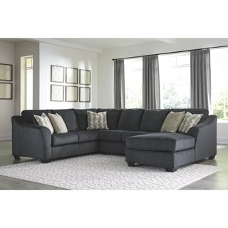 Eltmann 3-Piece Sectional with Right Arm Facing Chaise - Slate - Bed ...