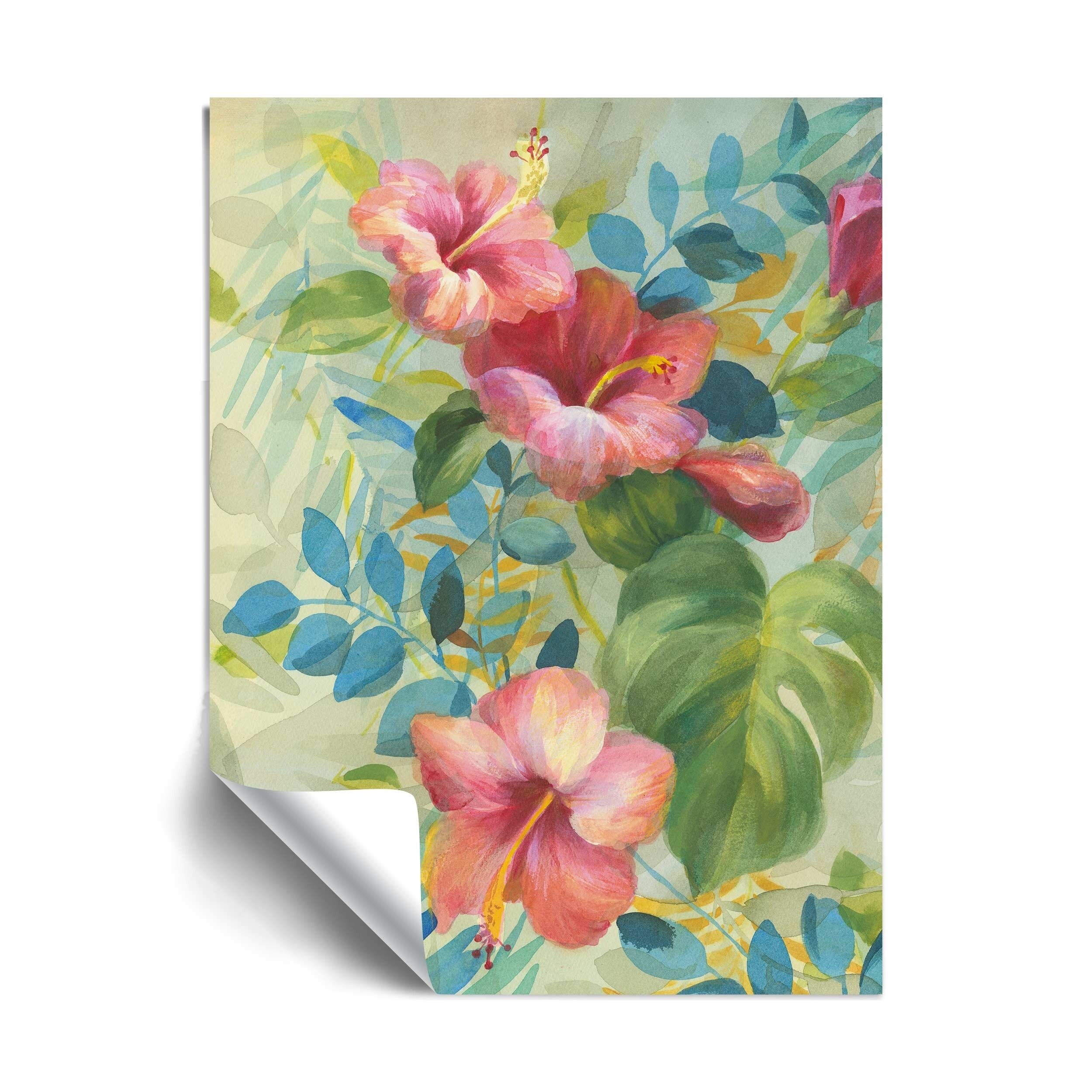 ArtWall Hibiscus Garden III Removable Wall Art Mural - Bed Bath ...