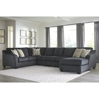 Eltmann 4-Piece Sectional with Right Arm Facing Chaise - Slate - Bed ...
