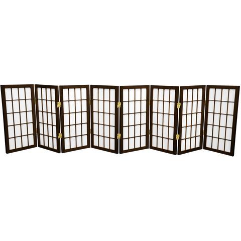 Handmade 7' White 3-Panel Window Pane Shoji Screen - Overstock - 28257069
