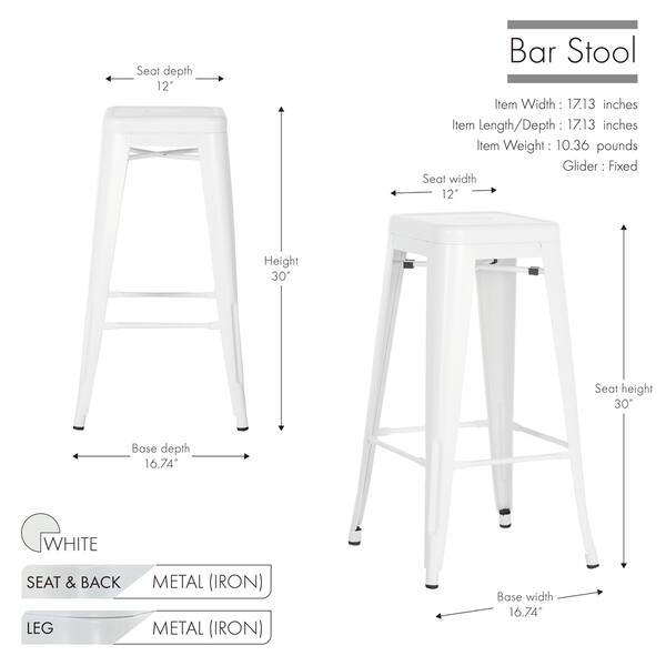 Carbon Loft Raven Stackable Metal Bar Stools (Set of 2) - Bed Bath ...